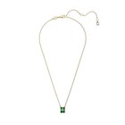 Swarovski Stilla Pendant Necklace Rectangular Cut Green Gold-Tone ...
