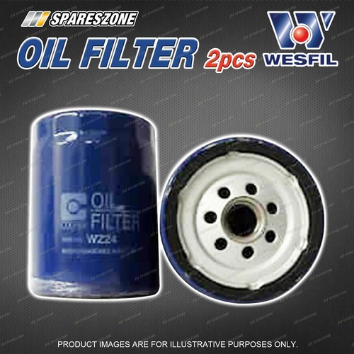 2 x Wesfil Oil Filters for Chevrolet 5.7L 6.5L V8 OHV 16V 1992-2002 ...