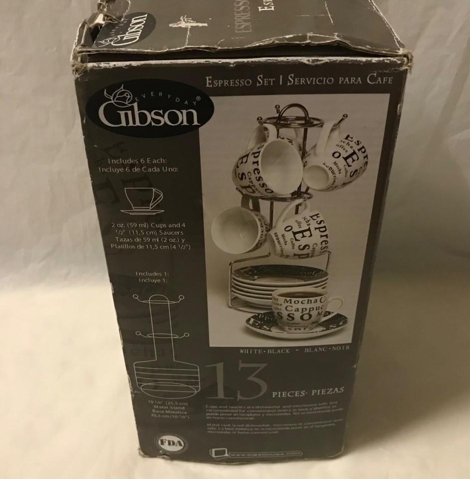 Everyday Gibson Espresso Expressions 13 Piece Expresso Set New In Box ...