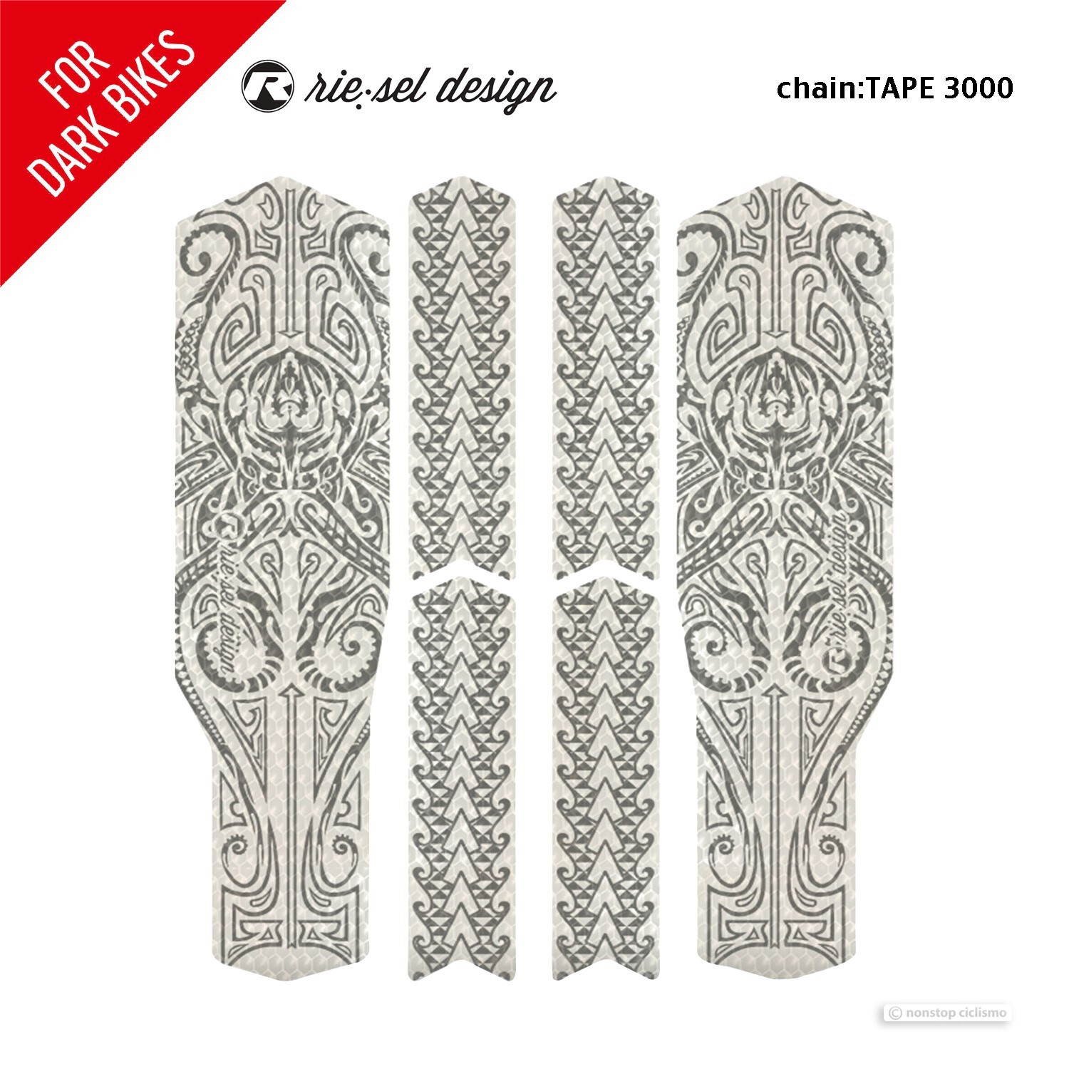 Riesel Design TAPE 3000 CHAINGUARD MTB Chainstay Protection Decals ...