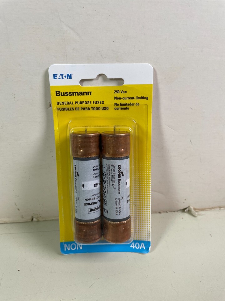 Bussmann BP/NON-40 40 amp General Purpose Cartridge Fuse (Pack of 2) | eBay