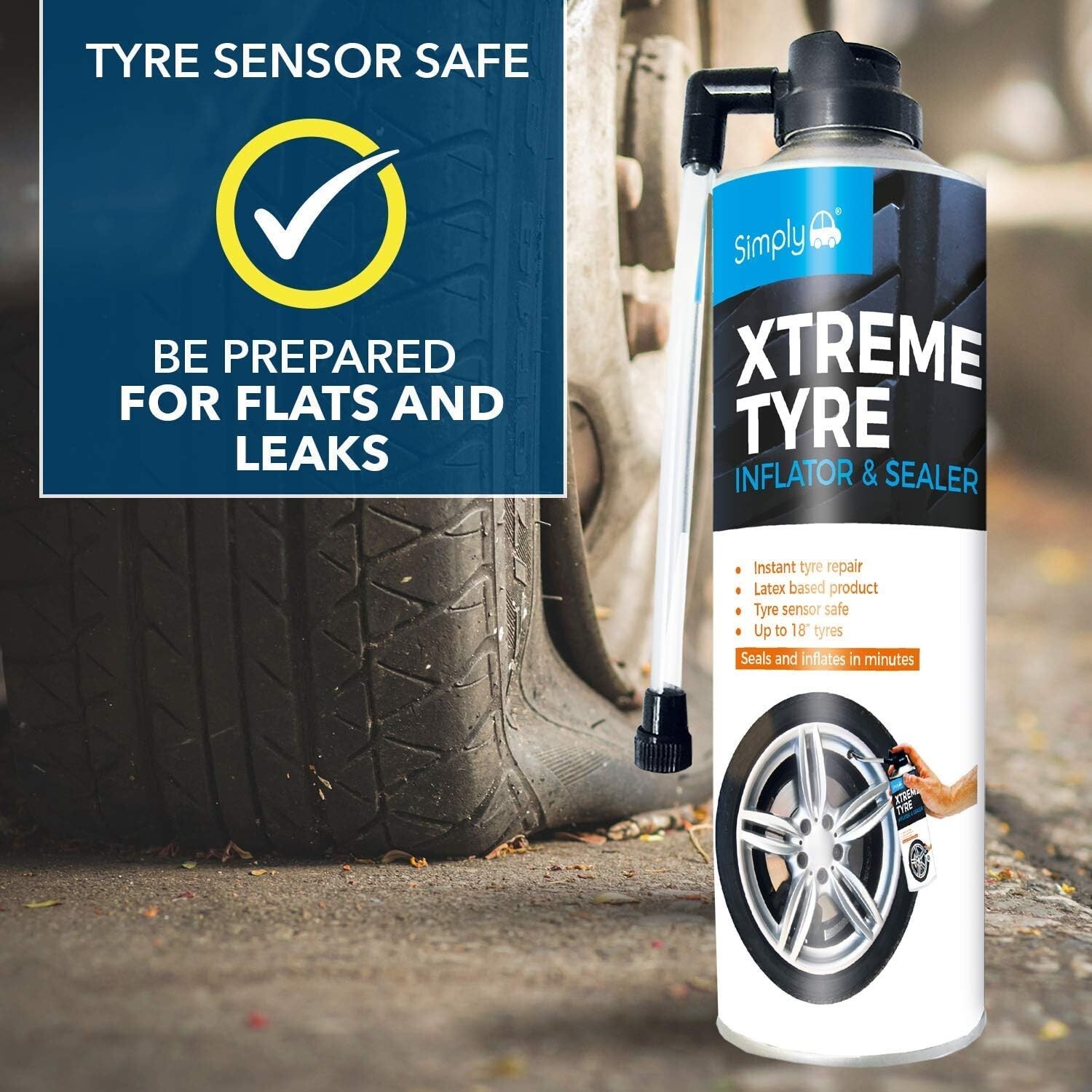 Car Tyre Seals Inflates Instant Sealant Inflator Puncture Weld Repair ...