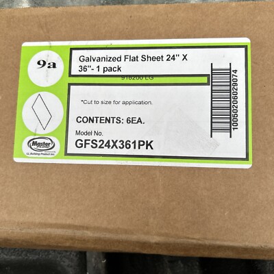 Box Of 5 Master Flow 24 in. x 36 in. 30-Gauge Galvanized Steel Flat ...