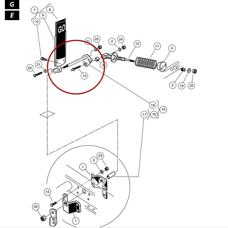 Accelerator Pivot Rod For Club Car DS Golf Cart 1996 -UP OEM#102026001 ...