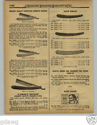 1929 PAPER AD Boker Red Injun Straight Razor Gustav Felix Droescher's ...