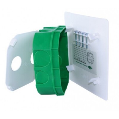 Boite d'encastrement à sceller 170X170X40mm verte avec couvercle blanc ...