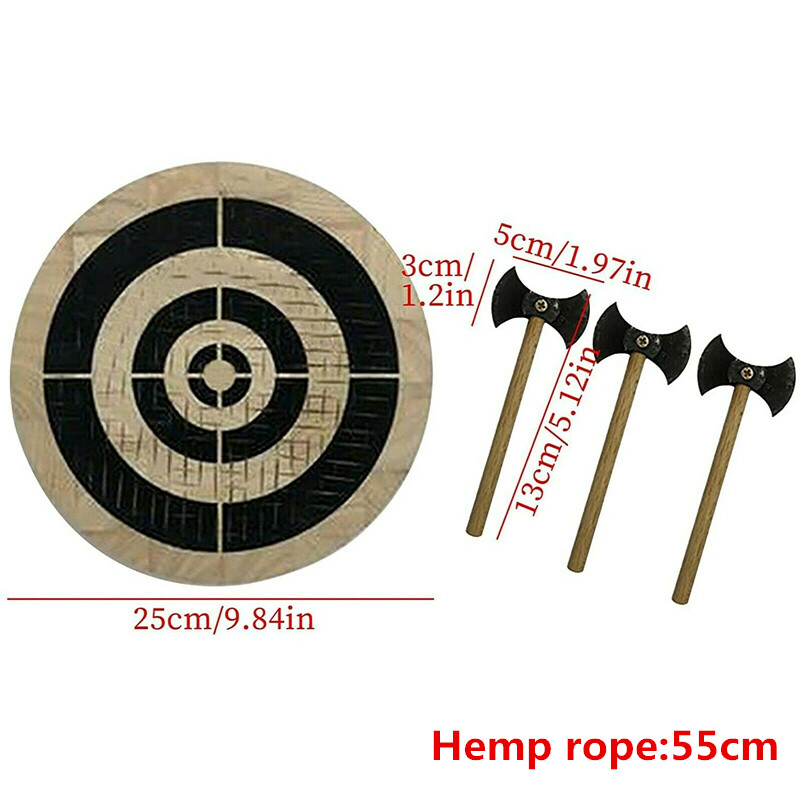 2 Set Wooden Dart Throwing Game and Axe Outdoor Party Game Target Sets ...