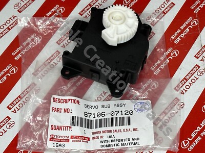 Toyota Genuine 8710607120 Damper Servo Sub-Assy Air Conditioner ...