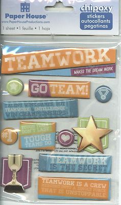 TEAMWORK Team Sports Teams Trophy Winners Champions Paper House chipoxy ...