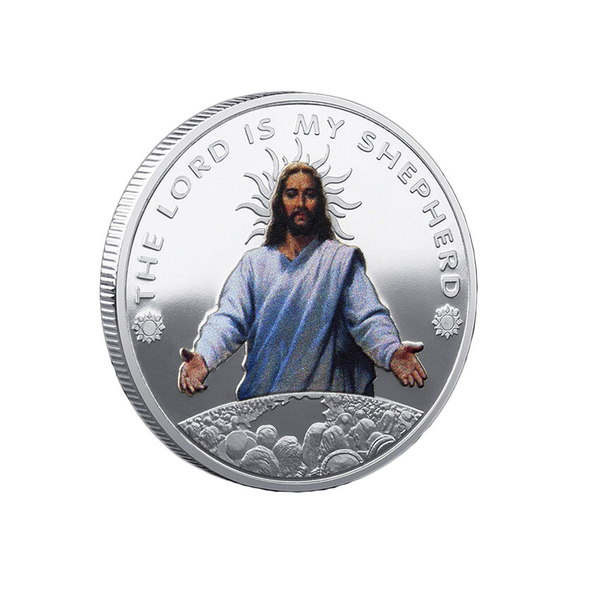 Plated Silver Christian Jesus Christ Religion Faith Coin Commemorative ...