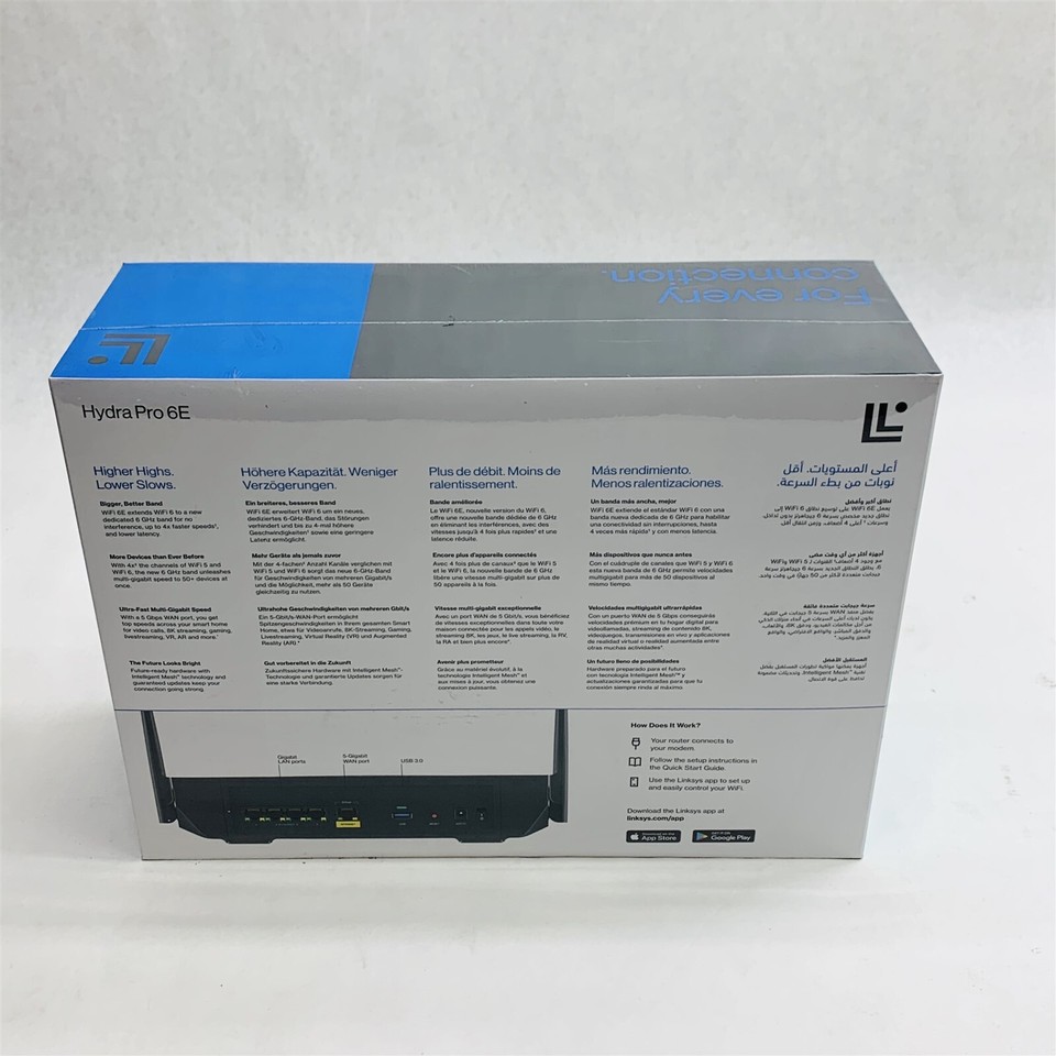 Linksys MR7500-EU Hydra Pro Tri-Band Mesh Router WiFi 6E *European ...