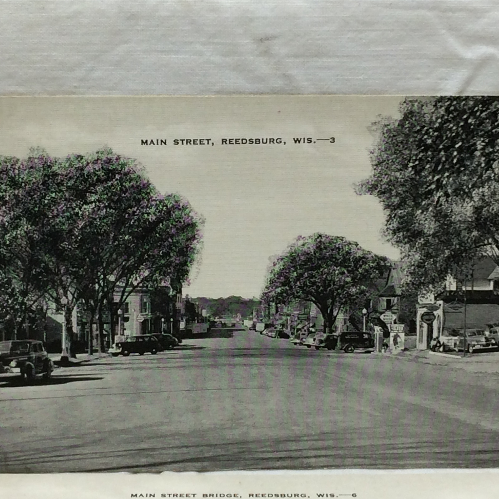2 Vintage Postcards Reedsburg Wisconsin Main Street View scenes Bridge ...