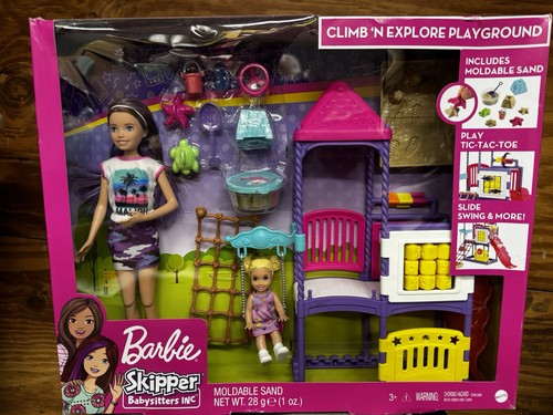 BARBIE Doll Skipper Babysitters Inc Climb n Explore Playground Playset ...