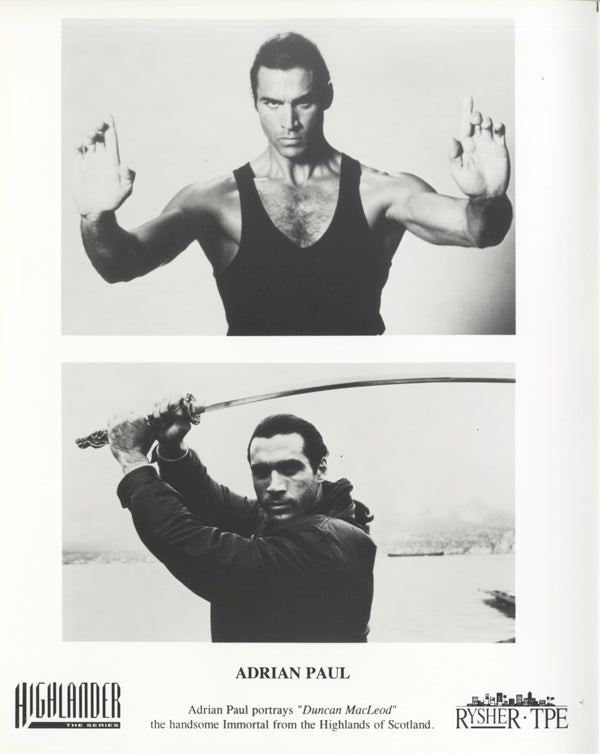 Adrian Paul Highlander Original 8x10 Photo Muscular Beefcake Montage ...