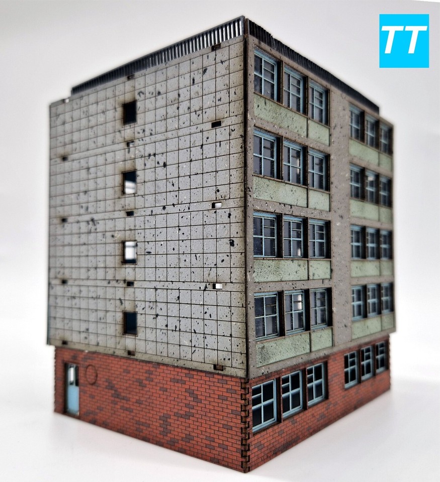 Modelux TT Gauge 'Isabella Street' Full Relief 1960's office block kit ...