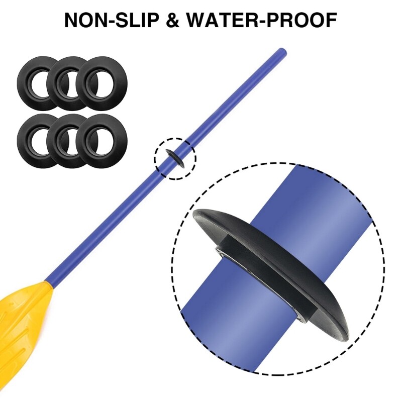 6Pcs Rubber Kayak Guard Oar Drip Rings Kayak Paddles Drip Rings Paddles ...