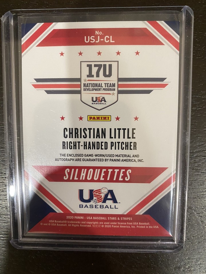 Christian Little 2020 Panini USA Baseball Auto/ Relic #010/199 | eBay