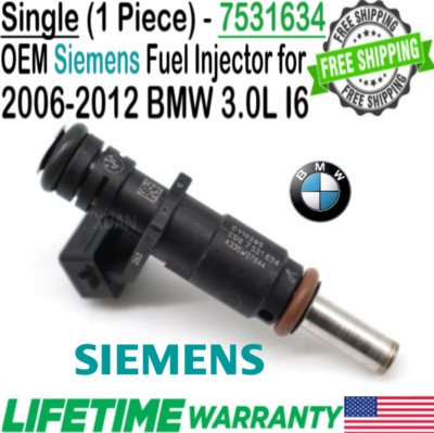 Genuine Siemens Single (x1) Fuel Injector for 2006-2012 BMW 3.0L I6 ...