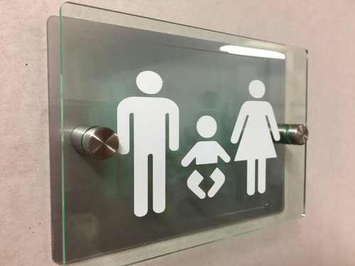MODERN UNISEX AND BABY CHANGE TOIELT PLAQUE MALE/FEMALE/BABY TOILET ...