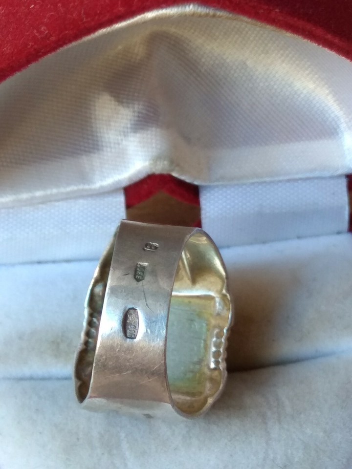 Vintage Ring Kubachi USSR Soviet Silver 916 star stamp 8.5 g Size 9 ...