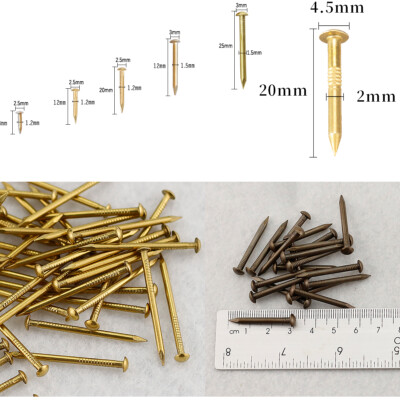 250G Solid Brass Panel Pins Nail Picture Tacks Furniture Sofa M1.2/1.5/ ...