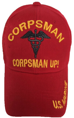 U.S. Marine Corps, Corpsman, "Corpsman Up", red hat | eBay