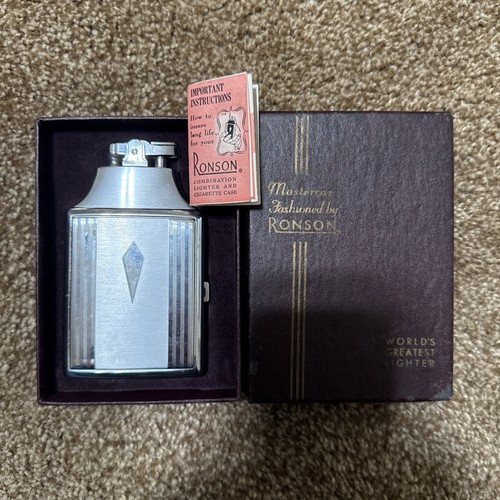 Vintage Ronson Master case , Lighter & Cigarette Case with box ...