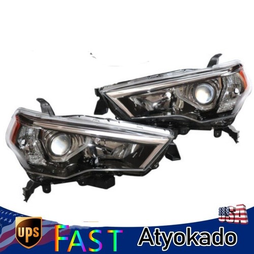Pair Durable ABS Headlights For 2014-2020 Toyota 4Runner Factory Style ...