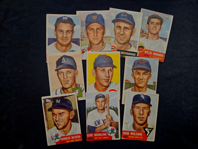 1953 Topps High #234-278 Baseball Lot 10 Yankees Woodling Wilson ...