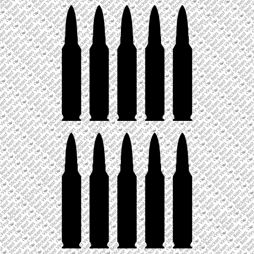 BULLET BULLETS ARMY SPORT WEAPONS DECORATION VINYL DECAL STICKER (B-01 ...