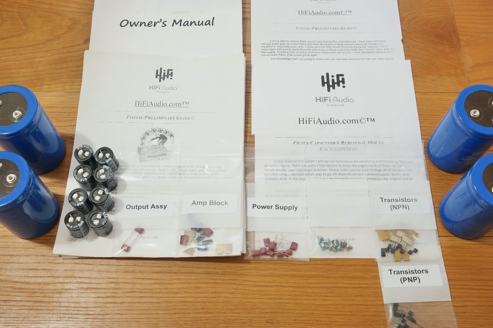 Adcom GFA-5500 amplifier amp restoration recap service kit fix repair ...