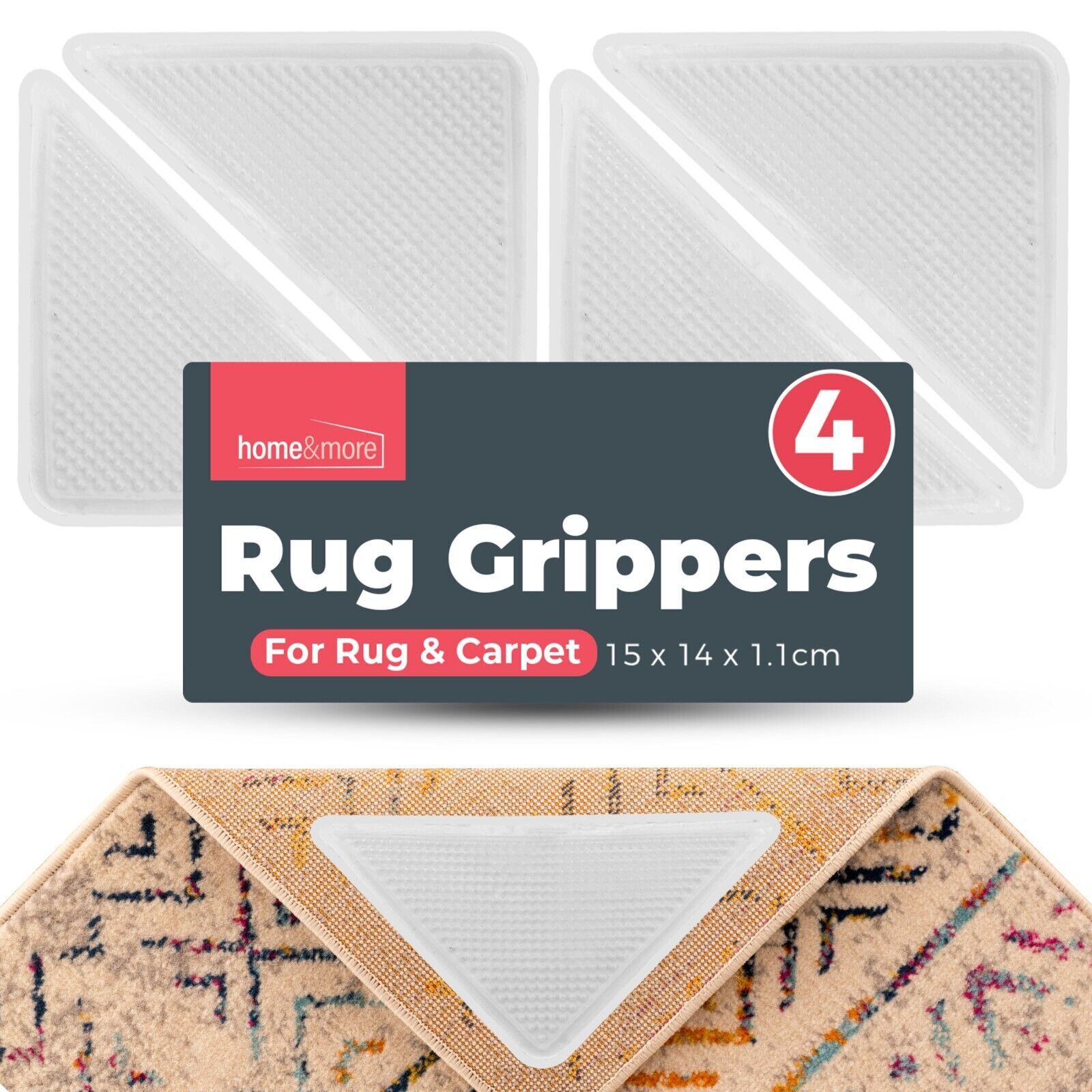 4-16 Rug Gripper Carpet Mat Anti Non Slip Grip Stopper Stickers Tape To ...