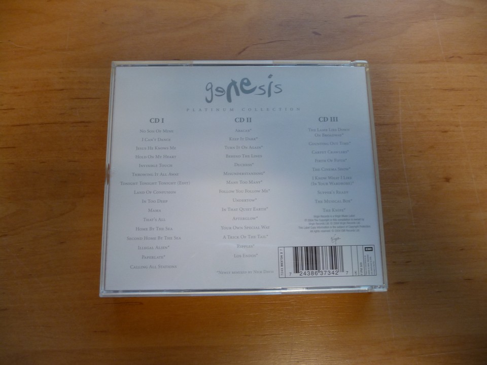 @ 3CD GENESIS - PLATINUM COLLECTION / VIRGIN RECORDS 2004 / PROG ROCK ...