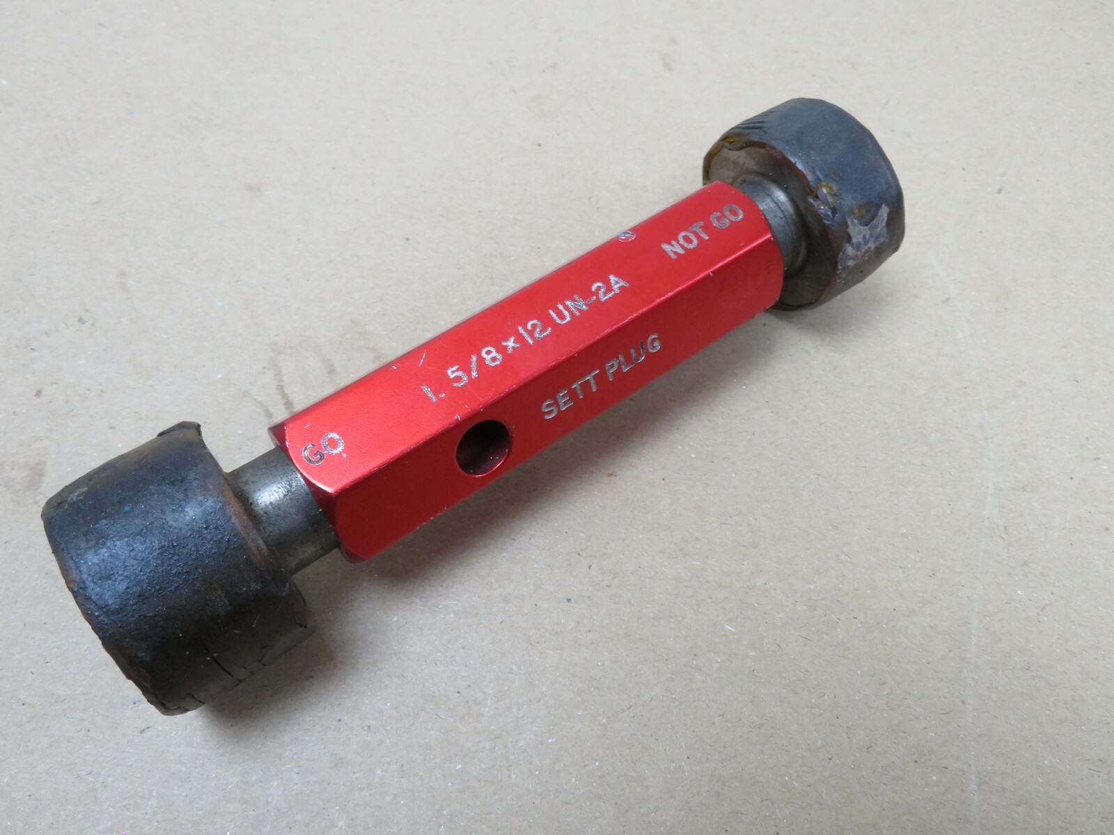 Headland 1 5/8" x 12 UN 2A Setting Plug GO NOGO Screw Thread Plug Gauge ...