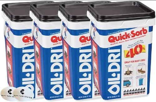 4 Pack Oil Dri Quick-Sorb Granular Clay Loose Absorbent, 2 Gallon ...