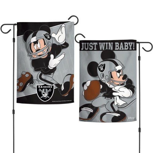 Disney Mickey Mouse Las Vegas Raiders NFL 2 Sided 12.5 X 18" Garden ...