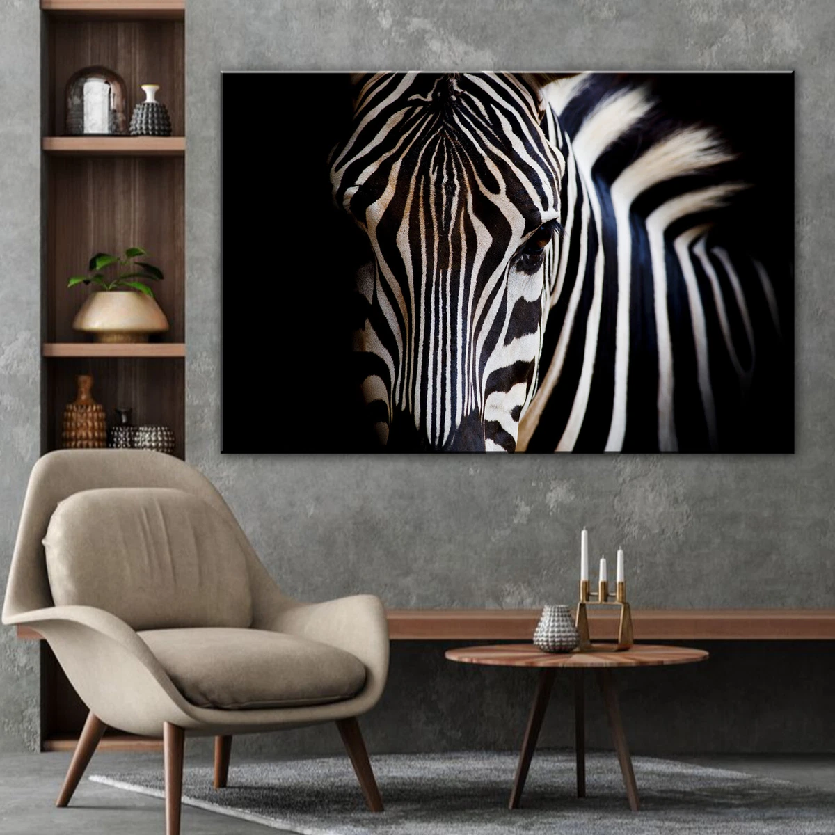 Zebra Pattern On Wall Painting