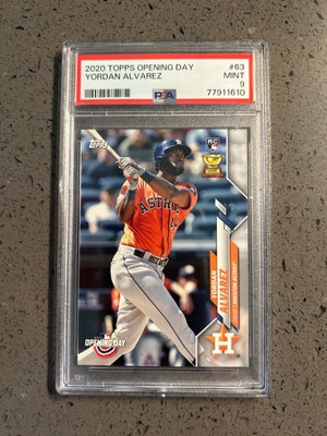 2020 Topps Opening Day #63 Yordan Alvarez Houston Astros RC Rookie PSA ...