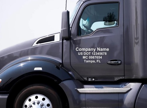 pair - USDOT Vinyl Numbers Custom Stickers Decals Truck Semi US DOT ...