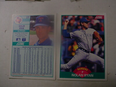 1989 # 2T Nolan Ryan Score Texas Rangers | eBay
