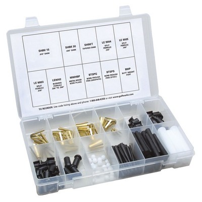 The GolfWorks Small Repair Golf Parts & Shim Kit Brass Shims Ferrules ...