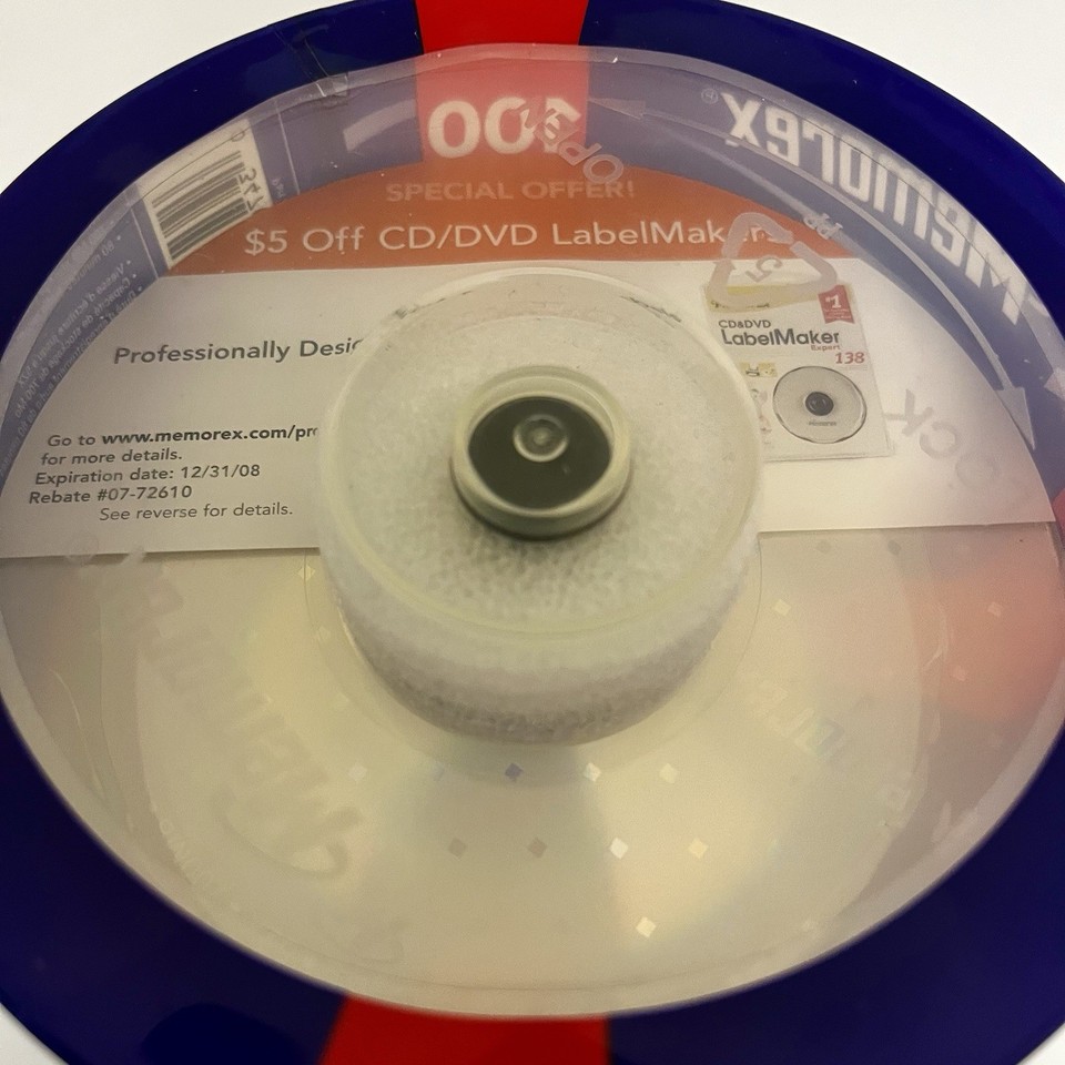 Memorex CD-R Digital Media 52X 700mb 80Min 100 Pack Brand New Factory ...