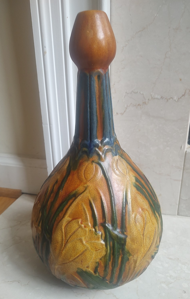Tulips Bottle Vase by Frederick Hurten Rhead Wardle Pottery Ceramic Art ...