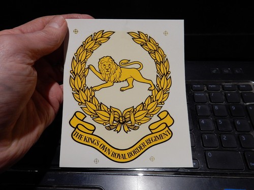 TRANSFER decal - KOSB BORDER REGT VINTAGE ARMY SUIT FILM STAGE PROP ETC ...