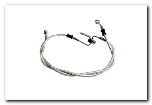 Softail Rear Brake Line Kit Goodridge * Coated Stainless Harley Forward ...