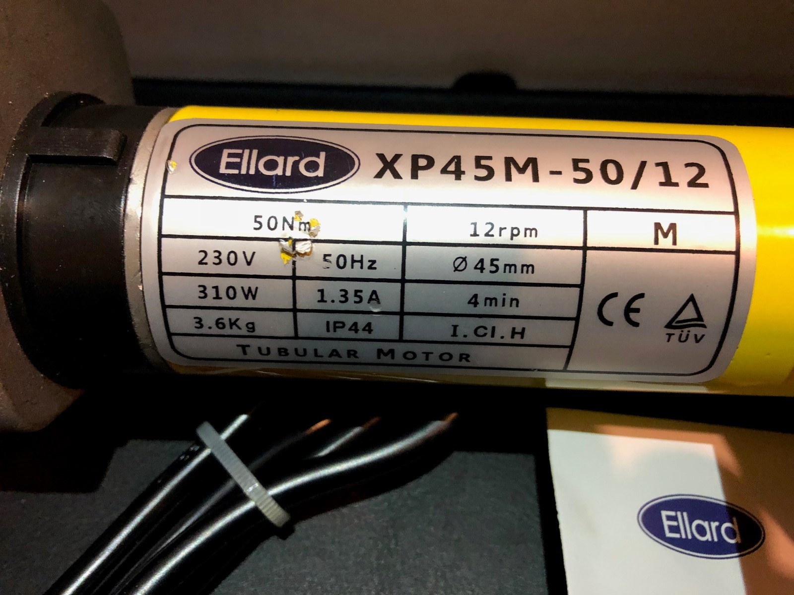 Ellard Tubular Motor for Roller Shutters 50Nm with Manual Override | eBay