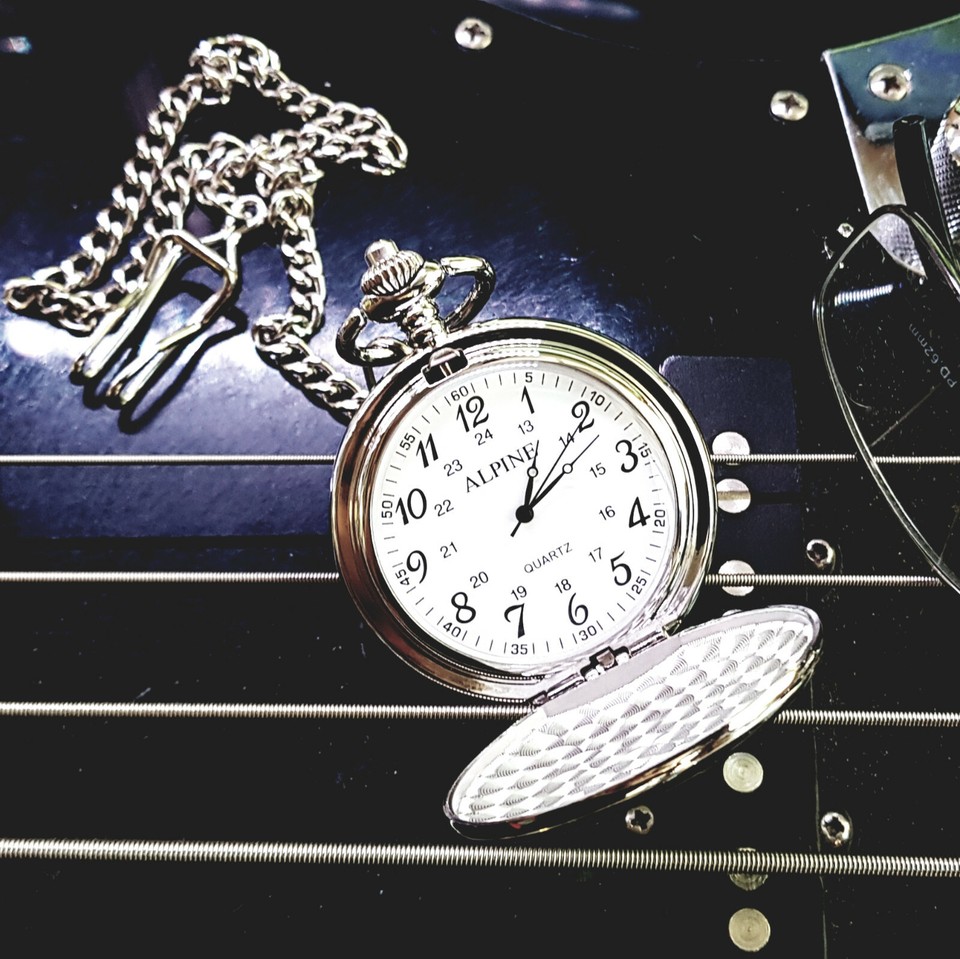 Personalised Engraved Pocket Fob Watch Gift Boxed 40th 50th 60th 70th ...