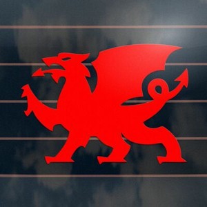 Welsh Dragon Sticker 145mm - wales cymru y ddraig goch car window decal ...