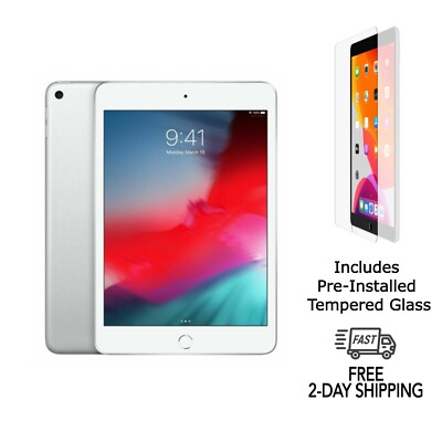 Apple iPad Mini 5 A2133 (WiFi) 256GB Silver with Tempered Glass ...