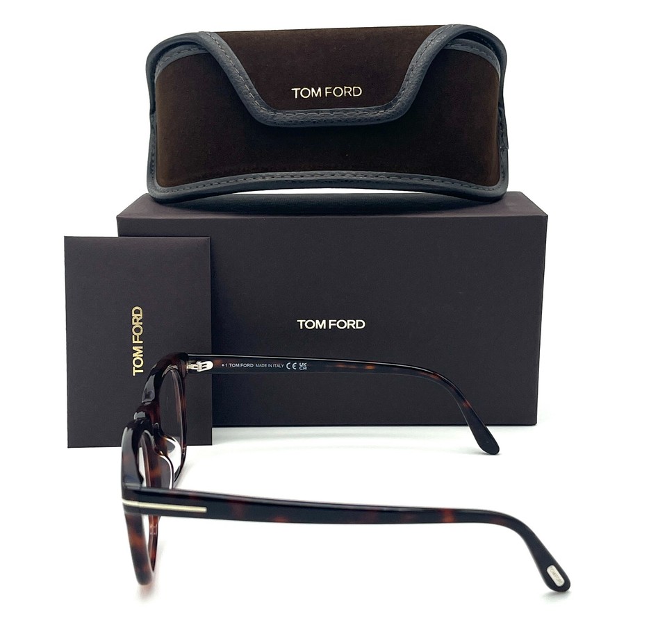 Tom Ford FT5870-B 054 Red Havana / Blue Block 52mm Eyeglasses TF5870 | eBay